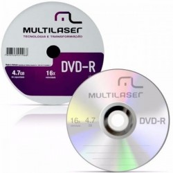 Mídia DVD-R Multilaser, 4.7GB 16x (UNIDADES) - DV061 - Lognet Informática - Loja de Informática ...