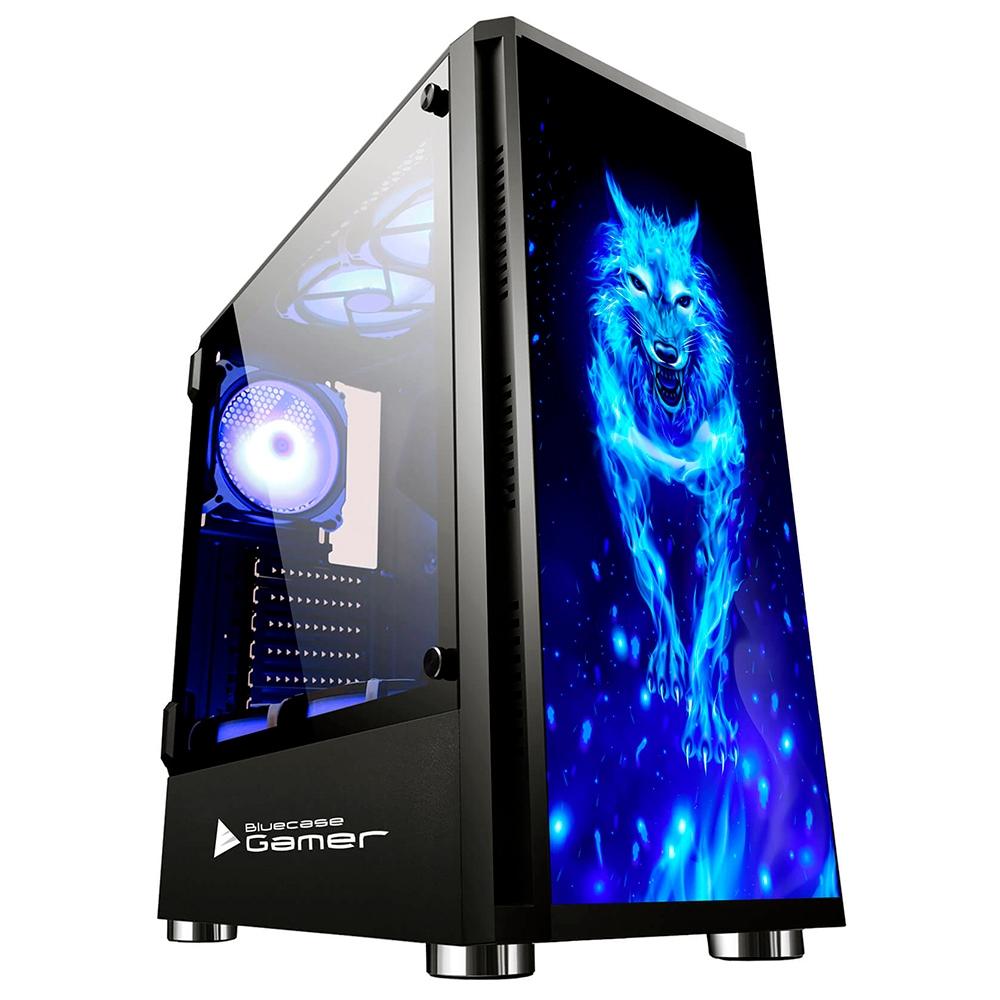 Gabinete Gamer Bluecase BG-026, Mid Tower, Lateral em Vidro, Preto ...