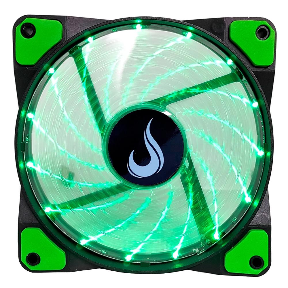 Cooler FAN Rise Mode Wind W1 120mm LED Verde - RM-WN-01-BG - Lognet ...