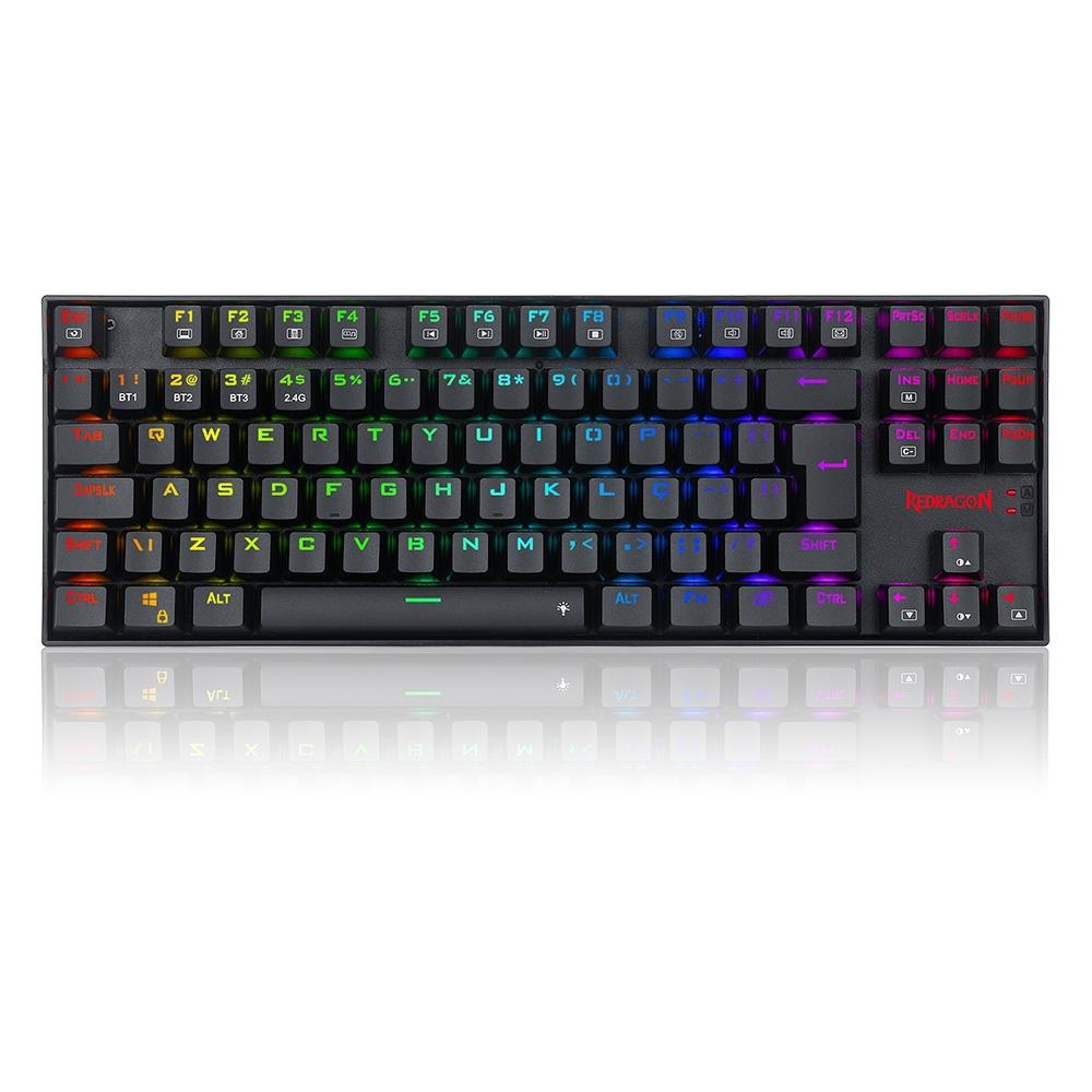 Teclado Mecânico Gamer Redragon Kumara Pro, Wireless e Bluetooth, RGB ...