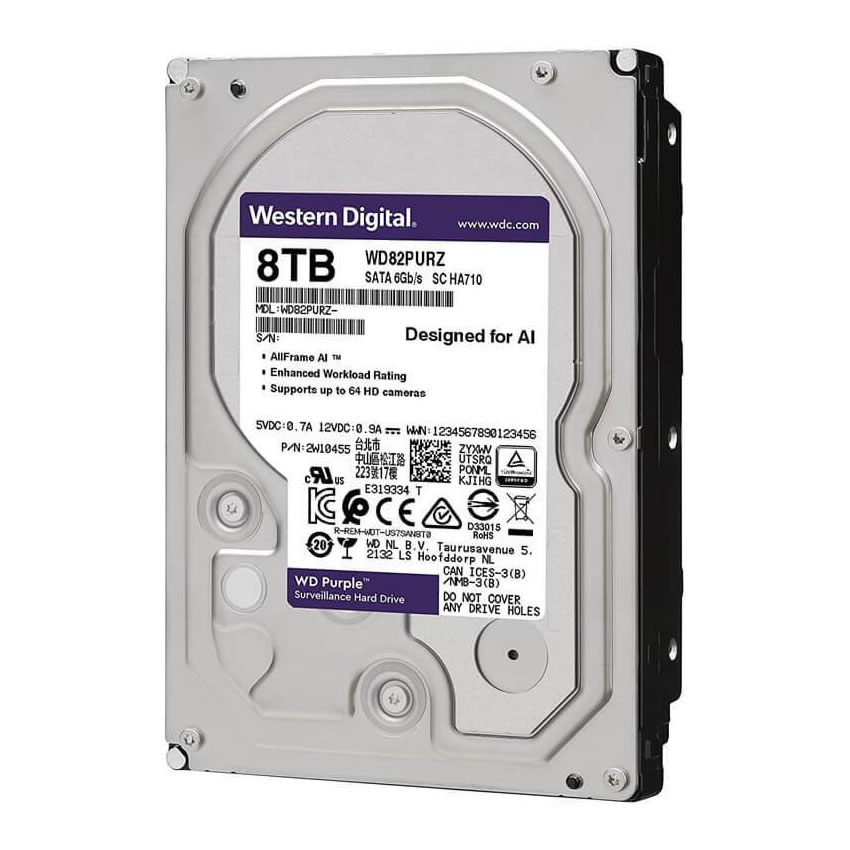 HD Western Digital 8TB, Purple SATA III - WD82PURZ - Lognet Informática ...