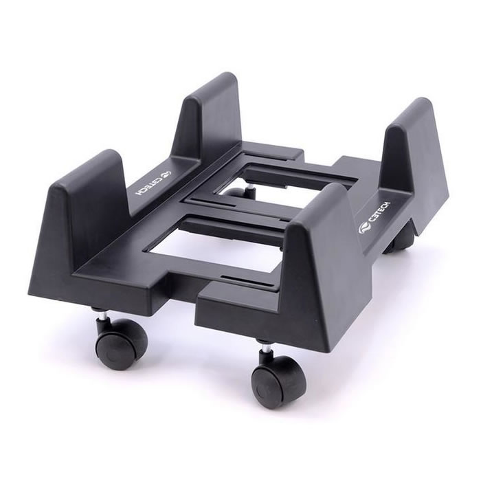 Suporte Para Gabinete C3Tech, Ajustável Com Rodizios, Preto - SC-20BK ...