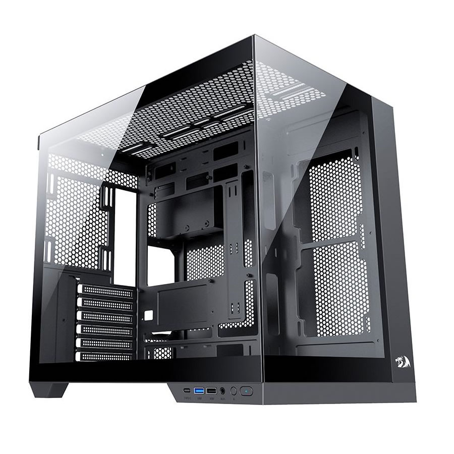 Gabinete Gamer Redragon Wideload Pro Black, Mid tower, Lateral e ... Gabinete Gamer Redragon Wideload Pro Black, Mid tower, Lateral e ...