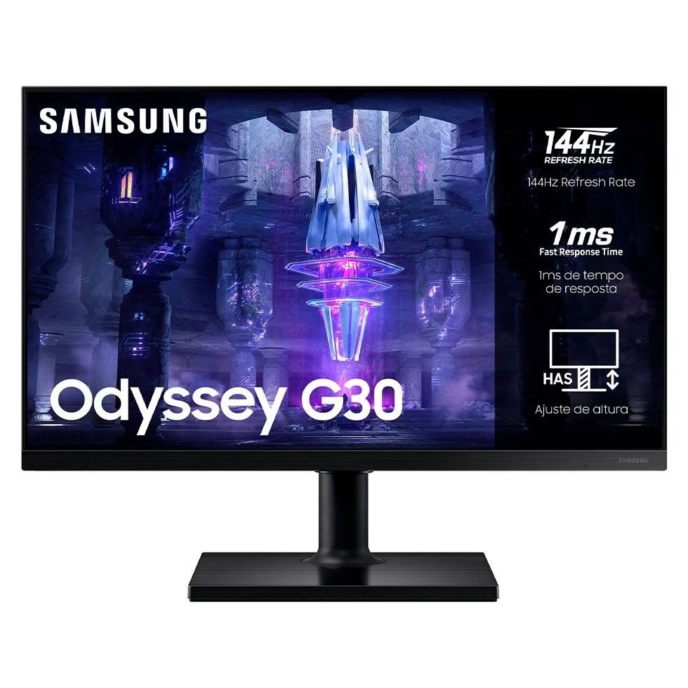 Monitor Gamer Samsung Odyssey G3, 24" LED, Full HD, 144Hz, VA, 1ms, FreeSync Premium, HDMI/DP ...