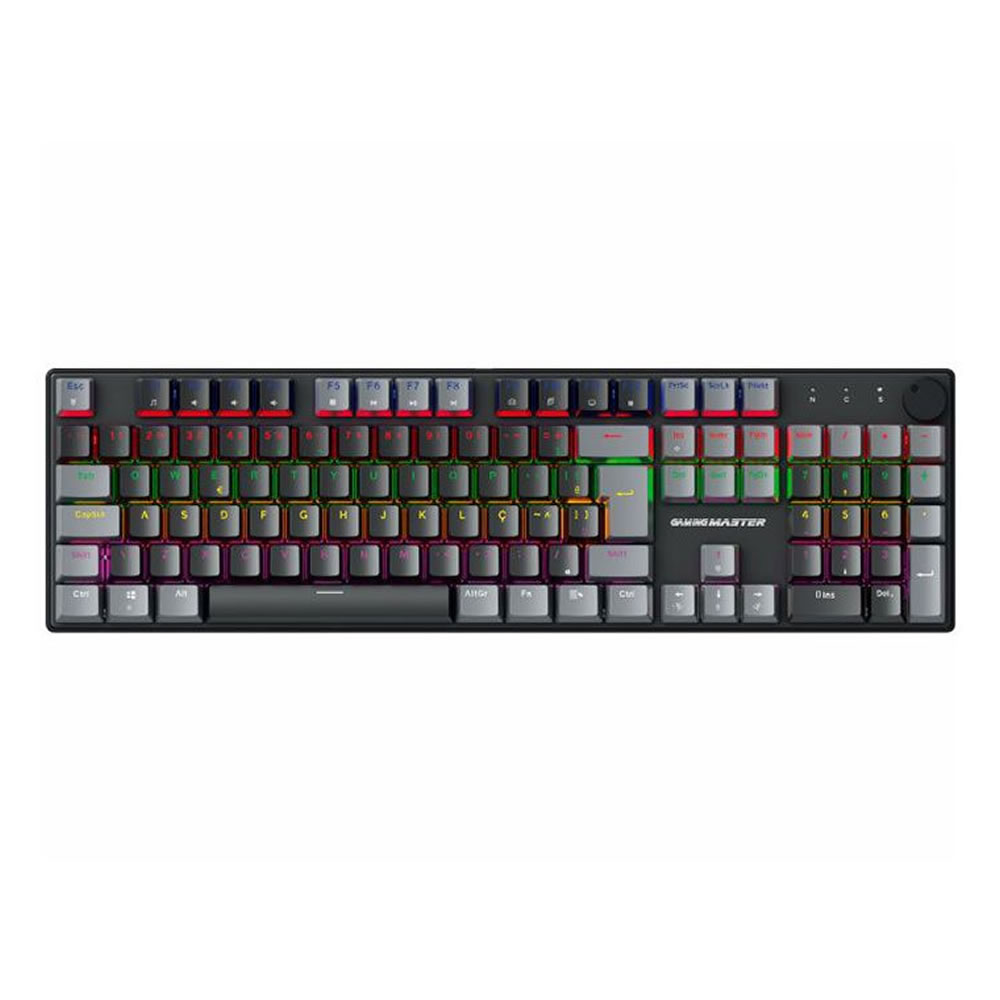 Teclado Gamer Mecânico K-Mex Shadowscope KHY628, LED RGB, Switch Blue ...